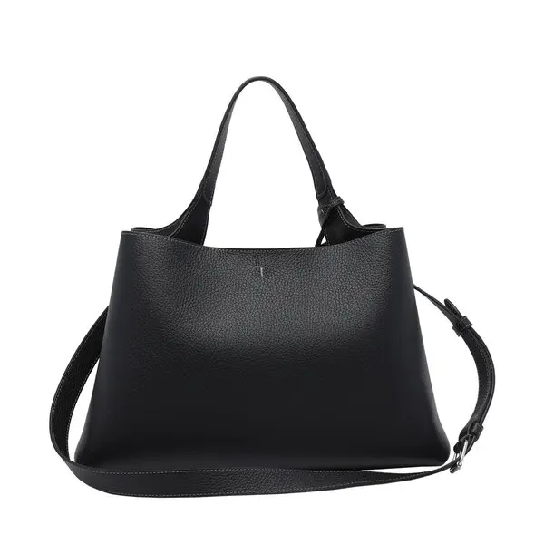 TOD'S Medium Leather Handbag With T Charm