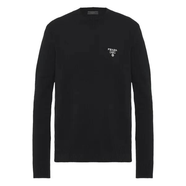 Prada Cashmere Crew Neck Sweater - Black