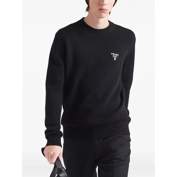 Prada Cashmere Crew Neck Sweater - Black