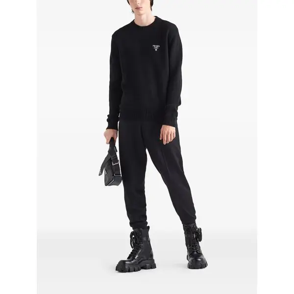 Prada Cashmere Crew Neck Sweater - Black