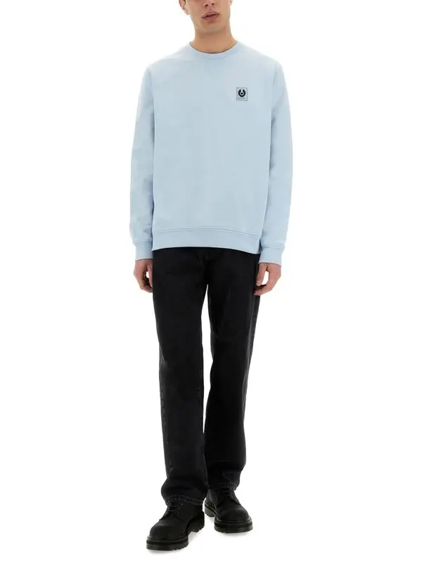 Belstaff Crewneck Sweatshirt With Logo Patch - Multicolor