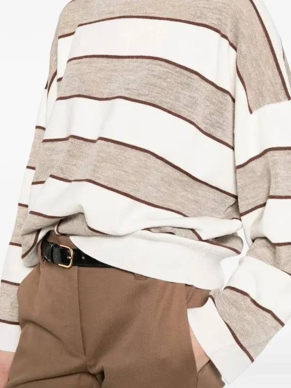 Brunello Cucinelli Striped Wool Pullover - Multicolor
