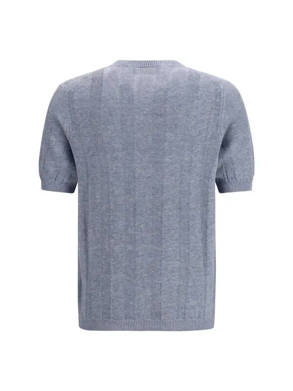 Brunello Cucinelli Short Sleeve Knitted Top
