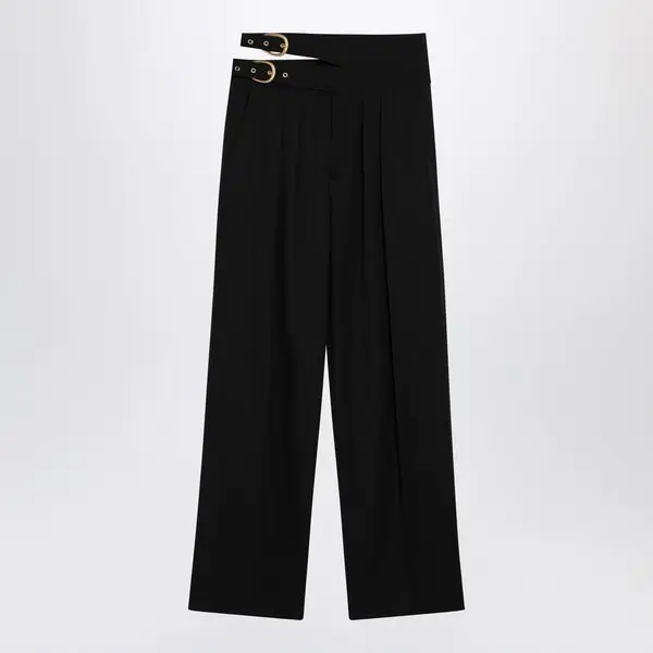 Chloé Trousers With Double Belt And Gold Buckles