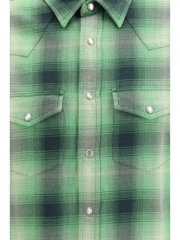 TOM FORD Check Shirt - Green
