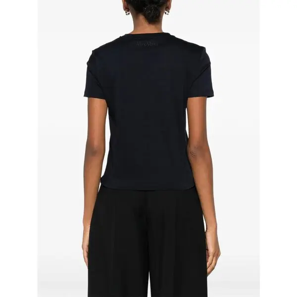 Max Mara Navy Cotton T-shirt - Blue