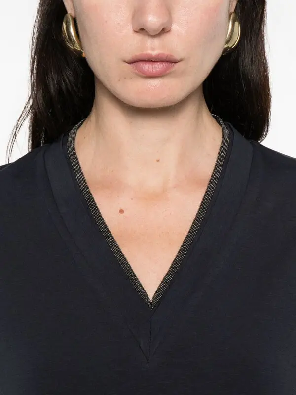 Brunello Cucinelli Cotton V-neck T-shirt - Multicolor