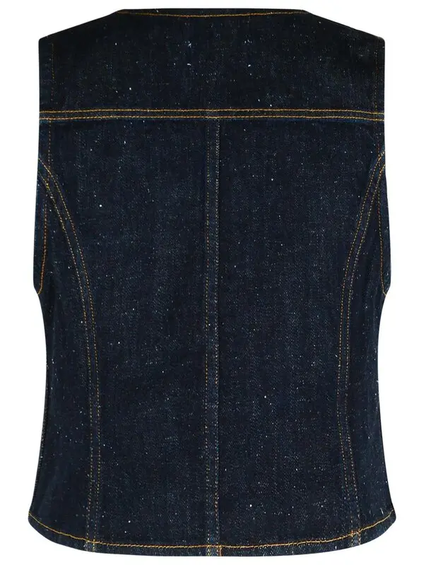 GANNI Cotton Vest With Patch Pockets