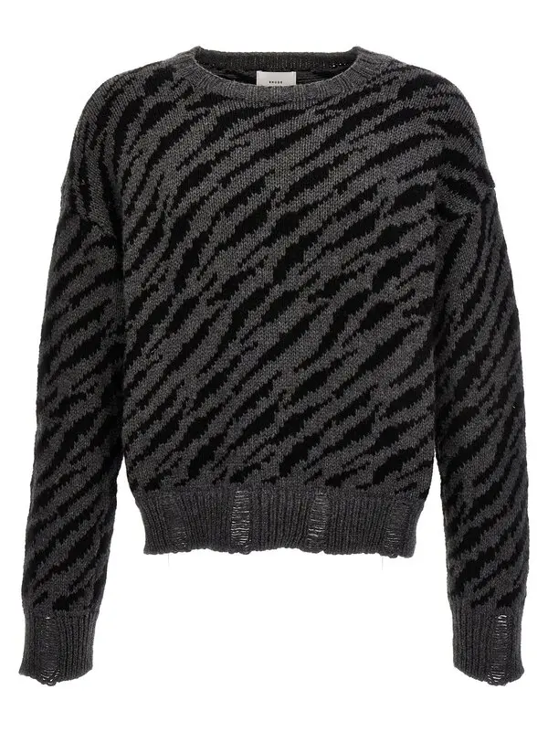 Rhude Zebra Jacquard Crewneck Sweater