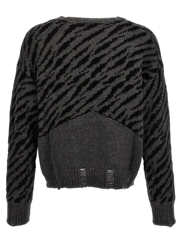 Rhude Zebra Jacquard Crewneck Sweater
