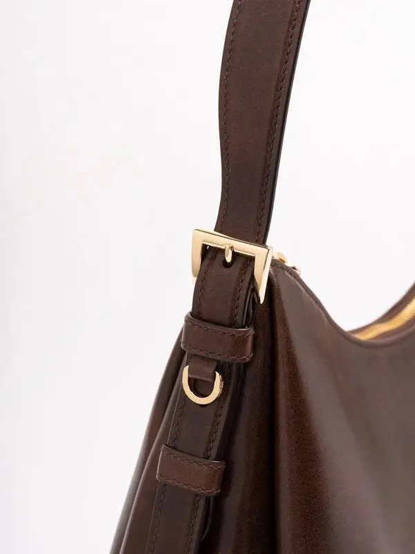 Prada Leather Shoulder Bag With Logo Detail