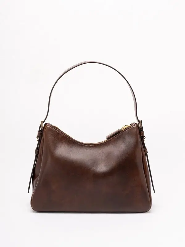 Prada Leather Shoulder Bag With Logo Detail - Multicolor