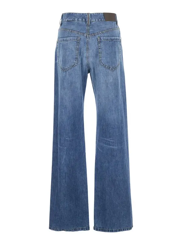 Brunello Cucinelli Boyfriend Blue Denim Jeans - Multicolor