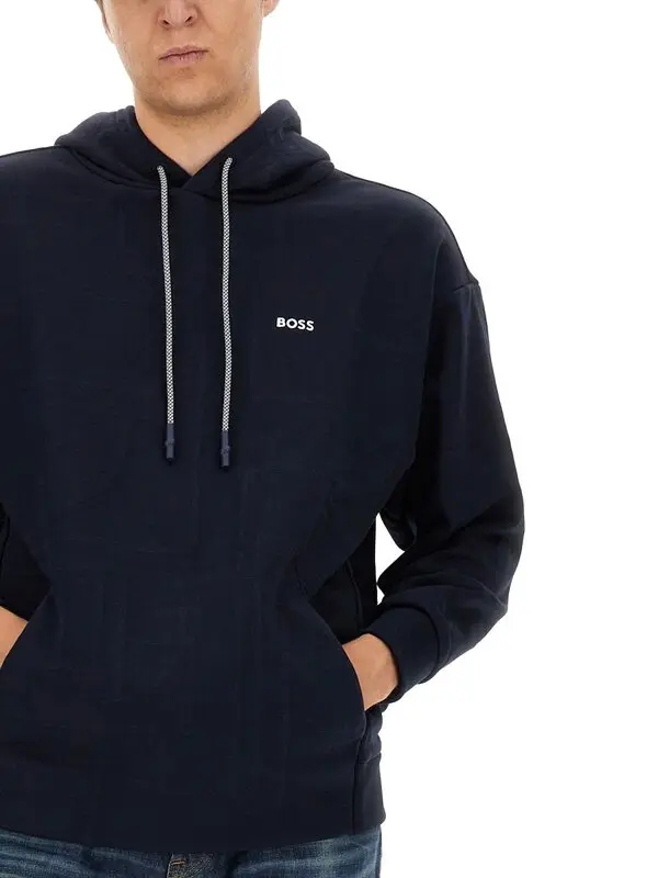 BOSS Sweatshirt With Logo And Zip-up Front