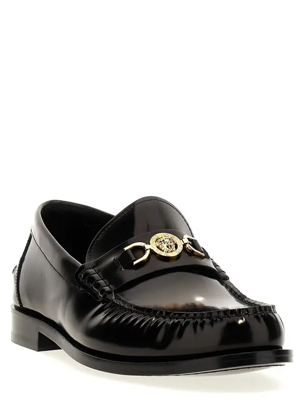 Versace Medusa '95 Leather Loafers - Black