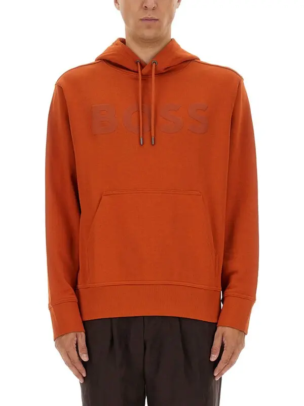 BOSS Logo Hoodie - Orange