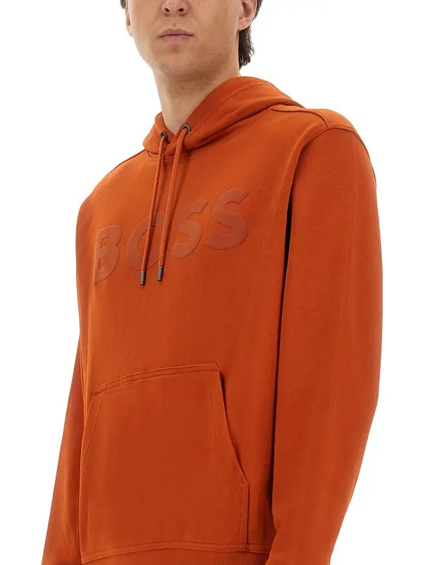 BOSS Logo Hoodie - Orange