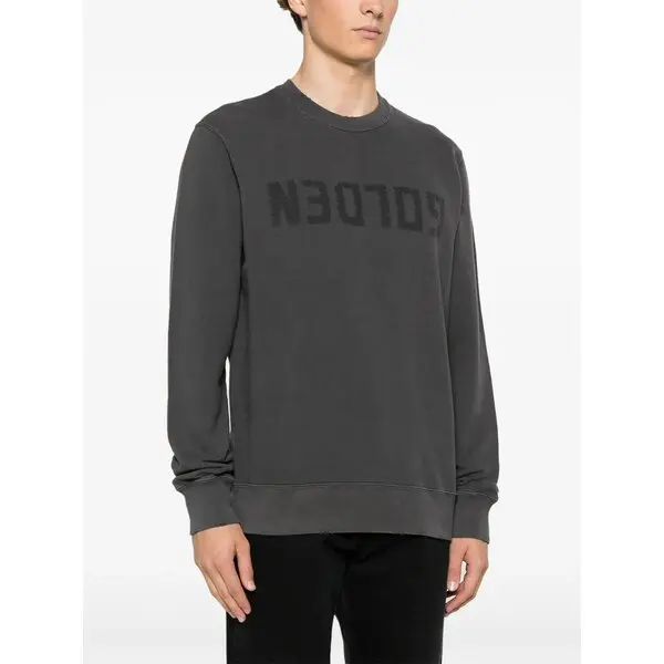 GOLDEN GOOSE Cotton Distressed Logo Sweatshirt