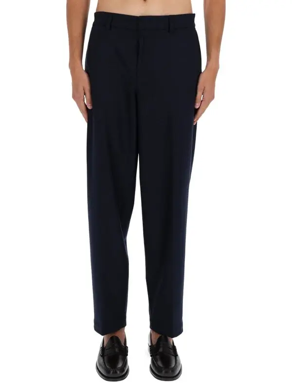 BOSS Relaxed Fit Formal Trousers - Blue