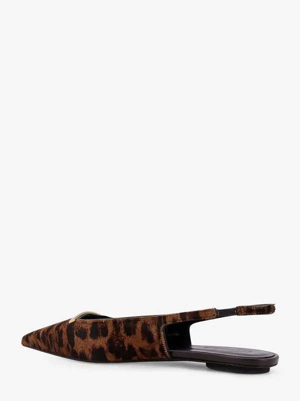 TOD'S Pony Leather Pointed Toe Ballerinas