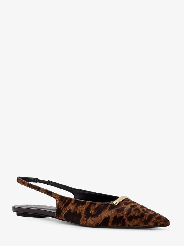 TOD'S Pony Leather Pointed Toe Ballerinas - Multicolor