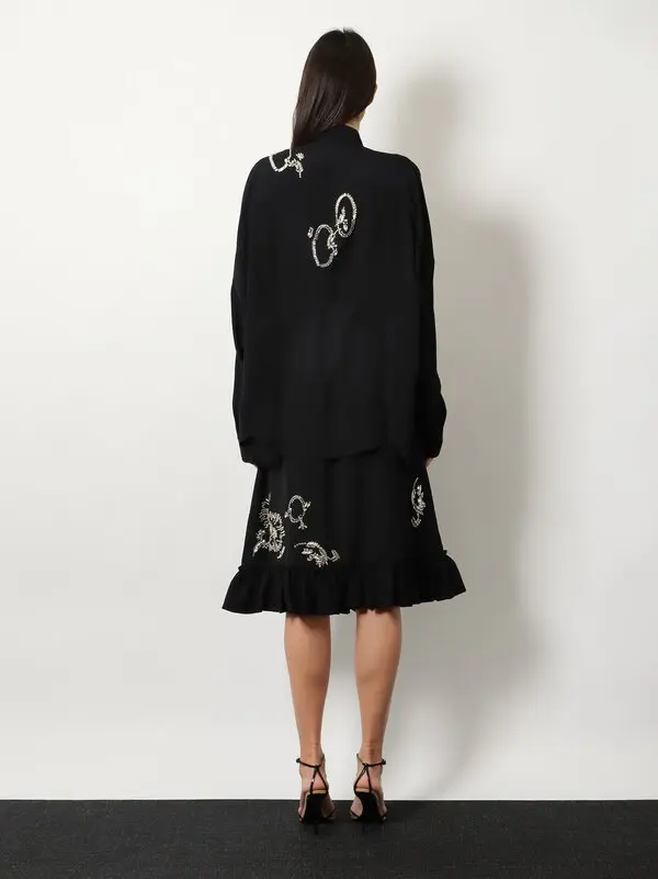 Dries Van Noten Rhinestone Embellished Oversize Shirt