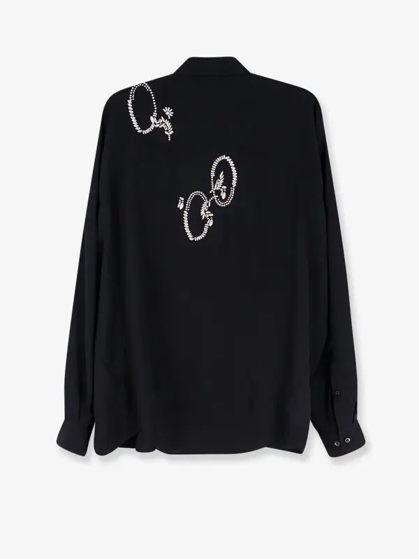 Dries Van Noten Rhinestone Embellished Oversize Shirt