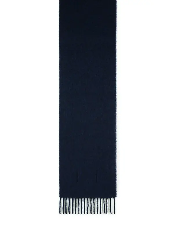 Marni Dark Brushed Alpaca Blend Scarf - Blue