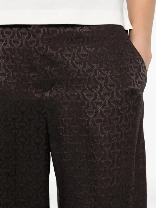 Gucci Silk Horsebit Print Pants - Multicolor