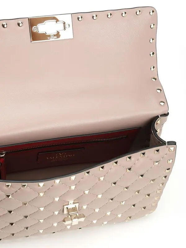 Valentino Garavani Rockstud Spike Medium Chain Bag - Cream