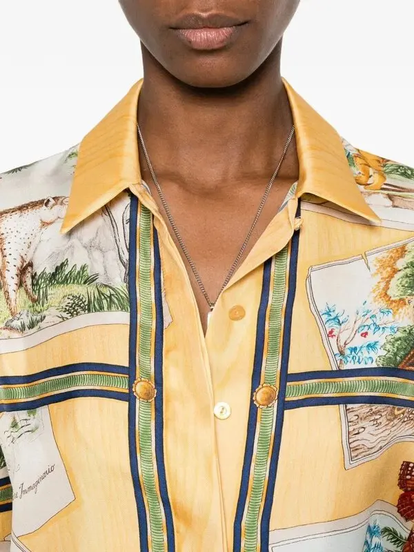 Gucci Silk All-over Landscape Print Shirt