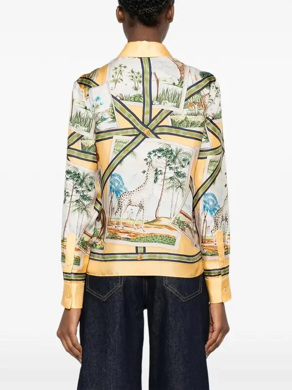 Gucci Silk All-over Landscape Print Shirt