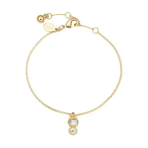 JIMMY CHOO Pearl Cube Bracelet - Gold