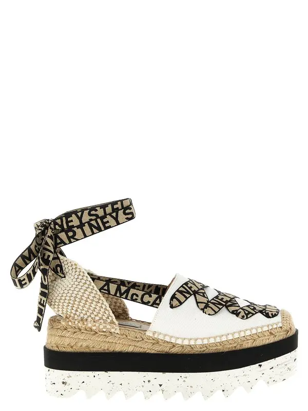 Stella McCartney Gaia Espadrilles With Logo Ankle Straps - Cream