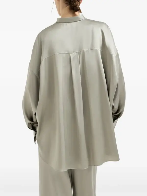 Brunello Cucinelli Silk Band Collar Shirt