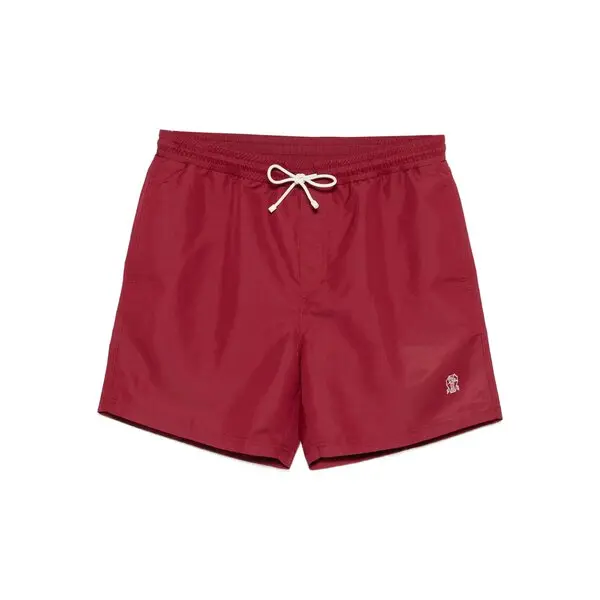 Brunello Cucinelli Swim Shorts With Drawstring - Red