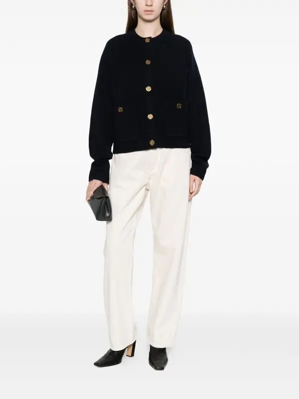TOTEME Hammered Button Cardigan - Blue