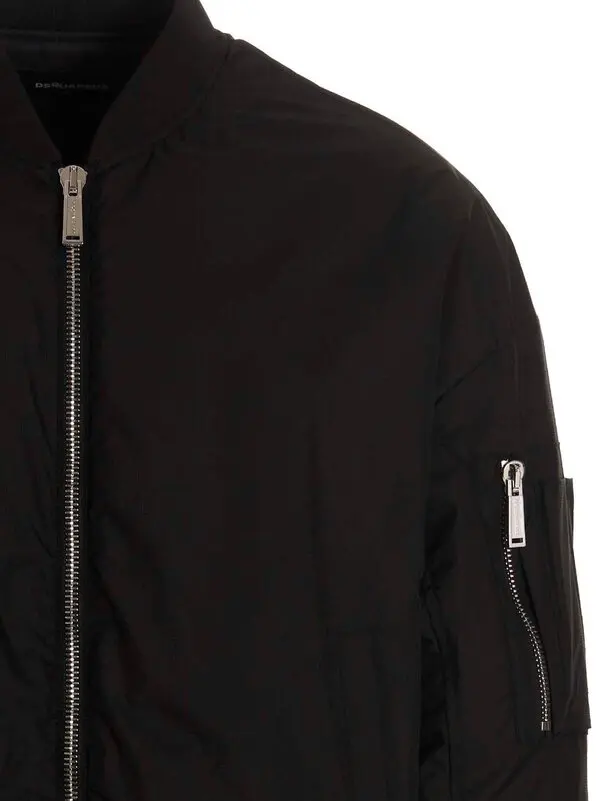 Dsquared2 D2 On The Wave" Padded Bomber Jacket - Black