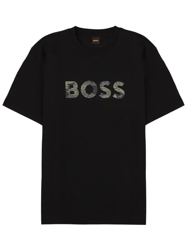 BOSS T-shirt With Logo - Black