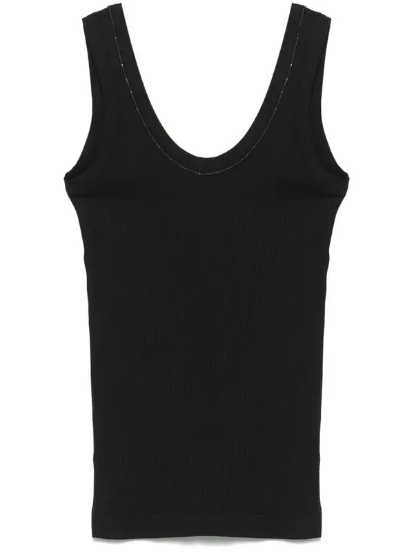 Brunello Cucinelli Cotton Ribbed Tank Top - Multicolor