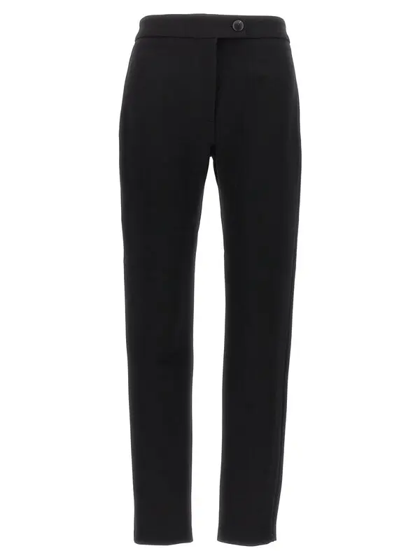 FERRAGAMO Stretch Wool Skinny Leg Pants - Black