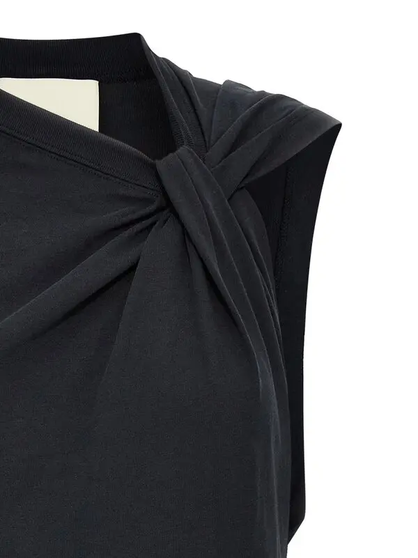 Isabel Marant Étoile Nayda Knotted Cotton Top - Black