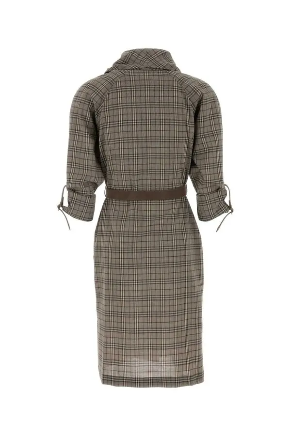 Burberry Embroidered Stretch Wool Dress