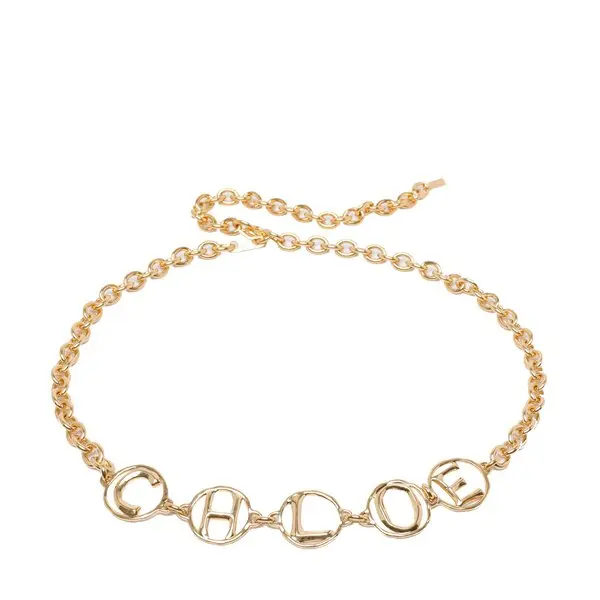 Chloé Letters Jewelled Belt - Gold
