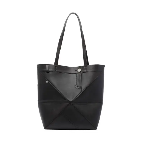Loewe Medium Puzzle Fold Effect Tote Bag - Brown