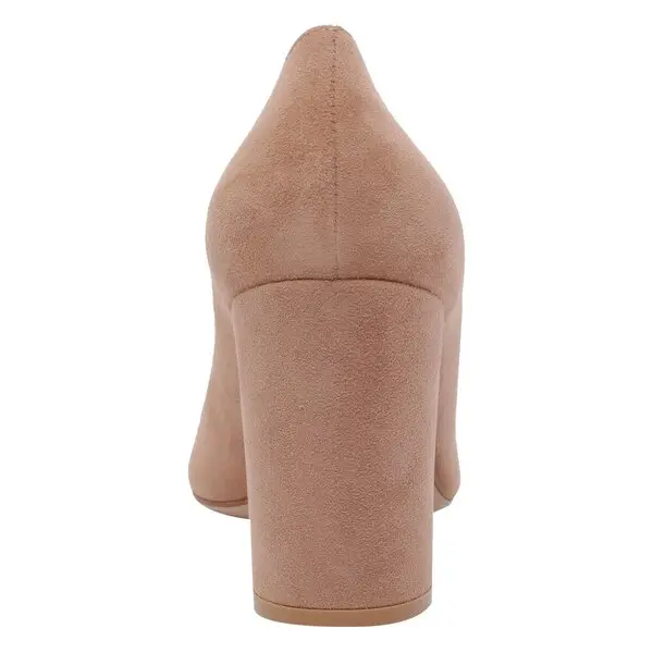 GIANVITO ROSSI Piper Suede Block Heel Pumps