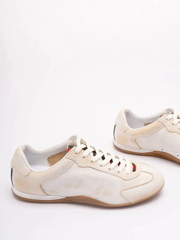 Gucci Calf Leather Lace-up Sneakers
