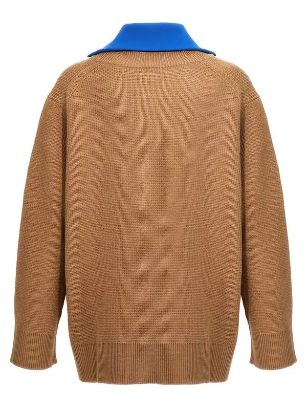 JIL SANDER Wool Blend Half-zip Sweater - Multicolor