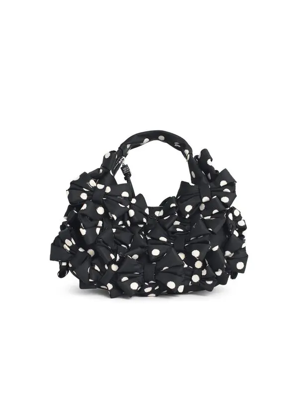 GANNI Hobo Mini Bag In Fabric - Black