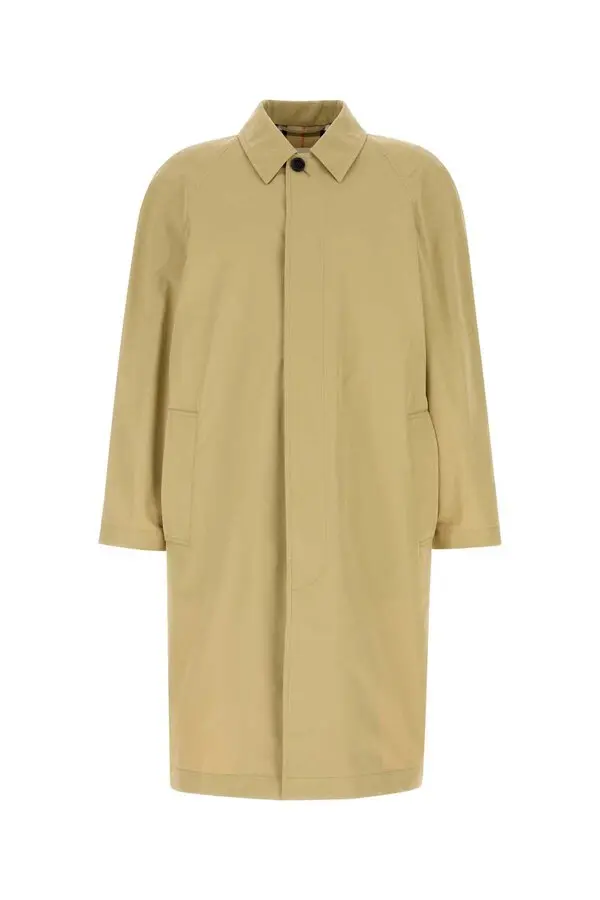 Burberry Beige Cotton Overcoat - Brown